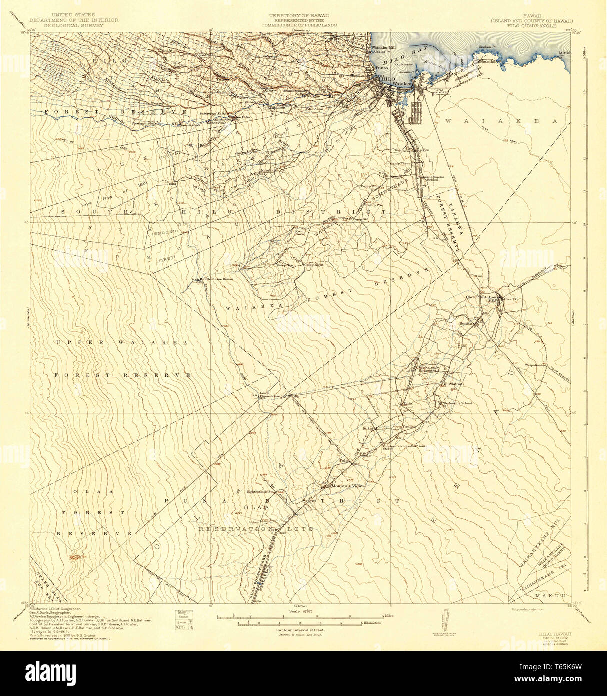 Map of hilo hi-res stock photography and images - Alamy