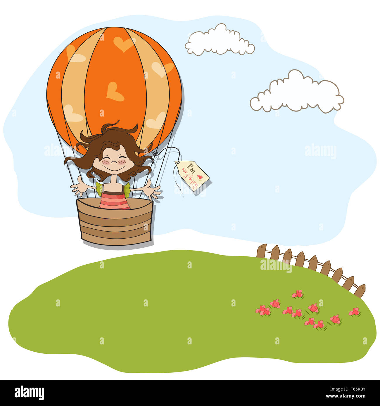Cartoon flying woman Cut Out Stock Images & Pictures - Alamy