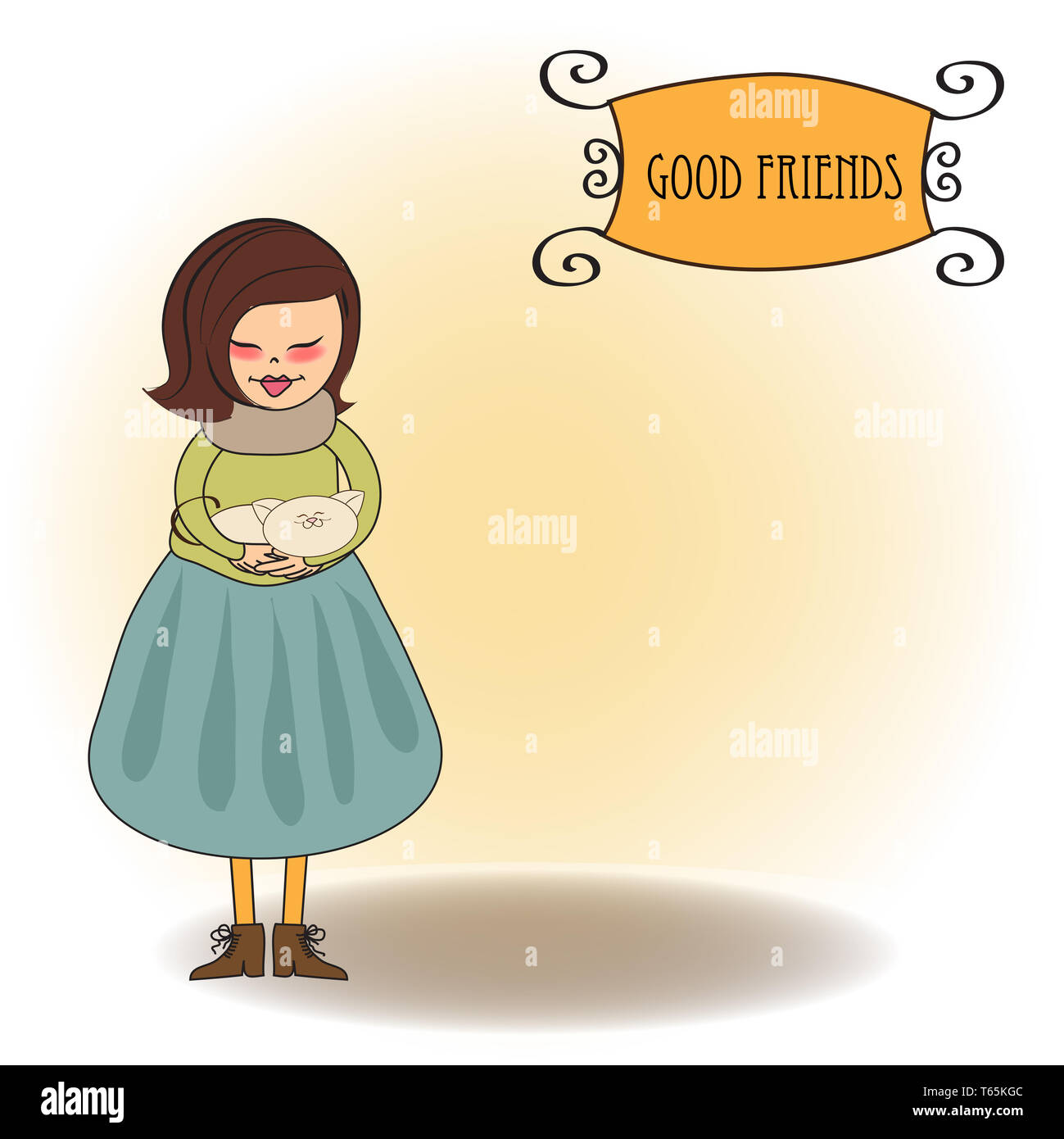 good friends greeting card Stock Photo - Alamy