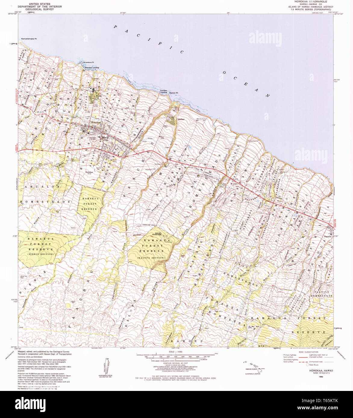 Historical map of hawaii Cut Out Stock Images & Pictures - Alamy