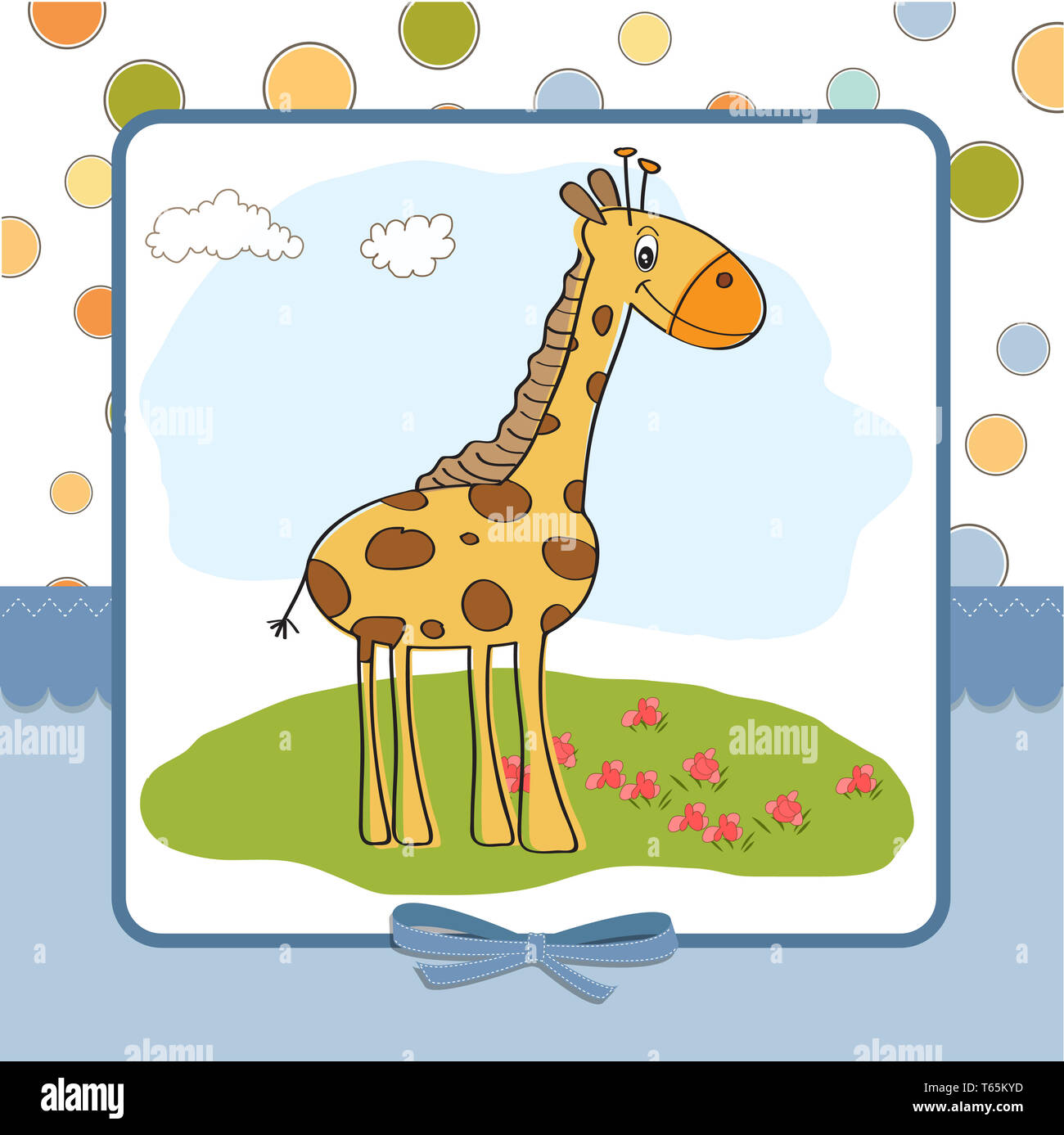 greeting card with giraffe Stock Photo - Alamy