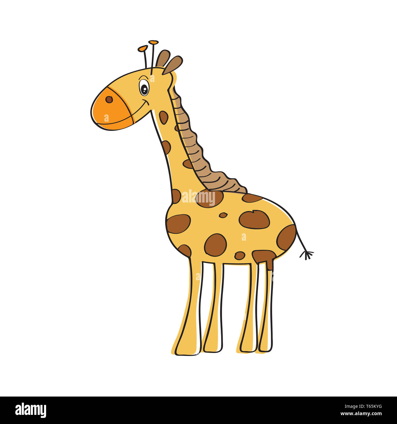 Simple giraffe illustration Cut Out Stock Images & Pictures - Alamy