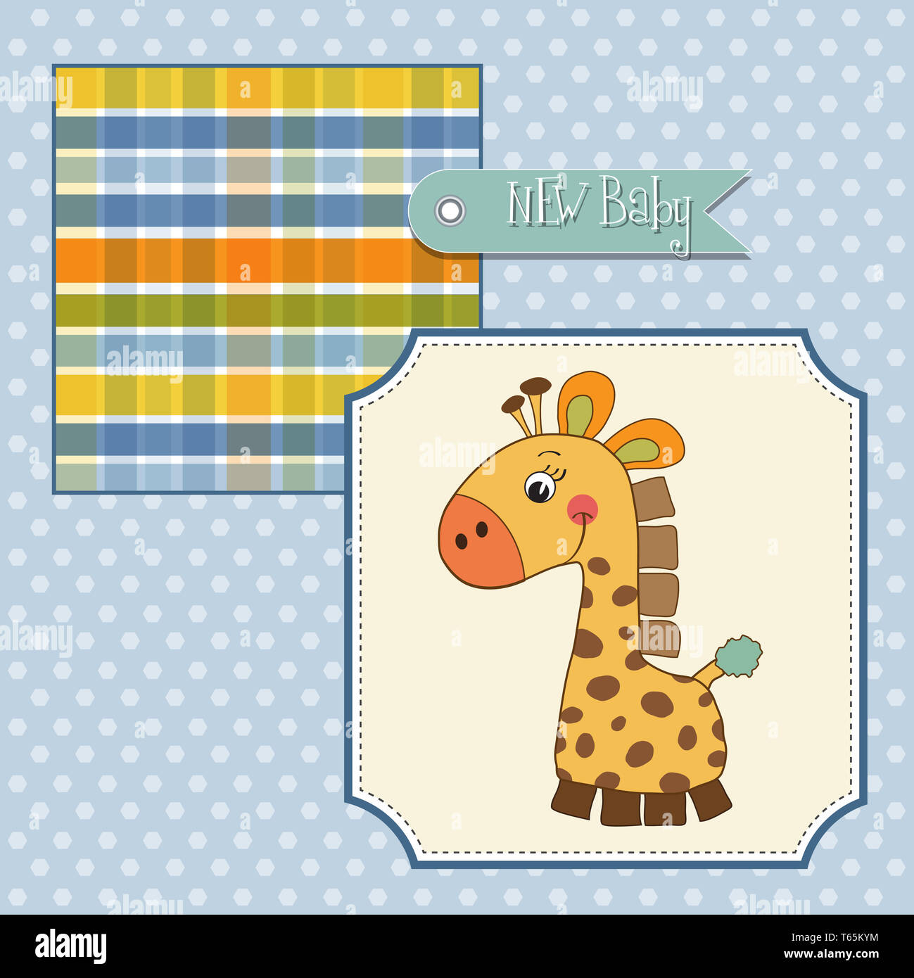 shower card with giraffe toy Stock Photo - Alamy
