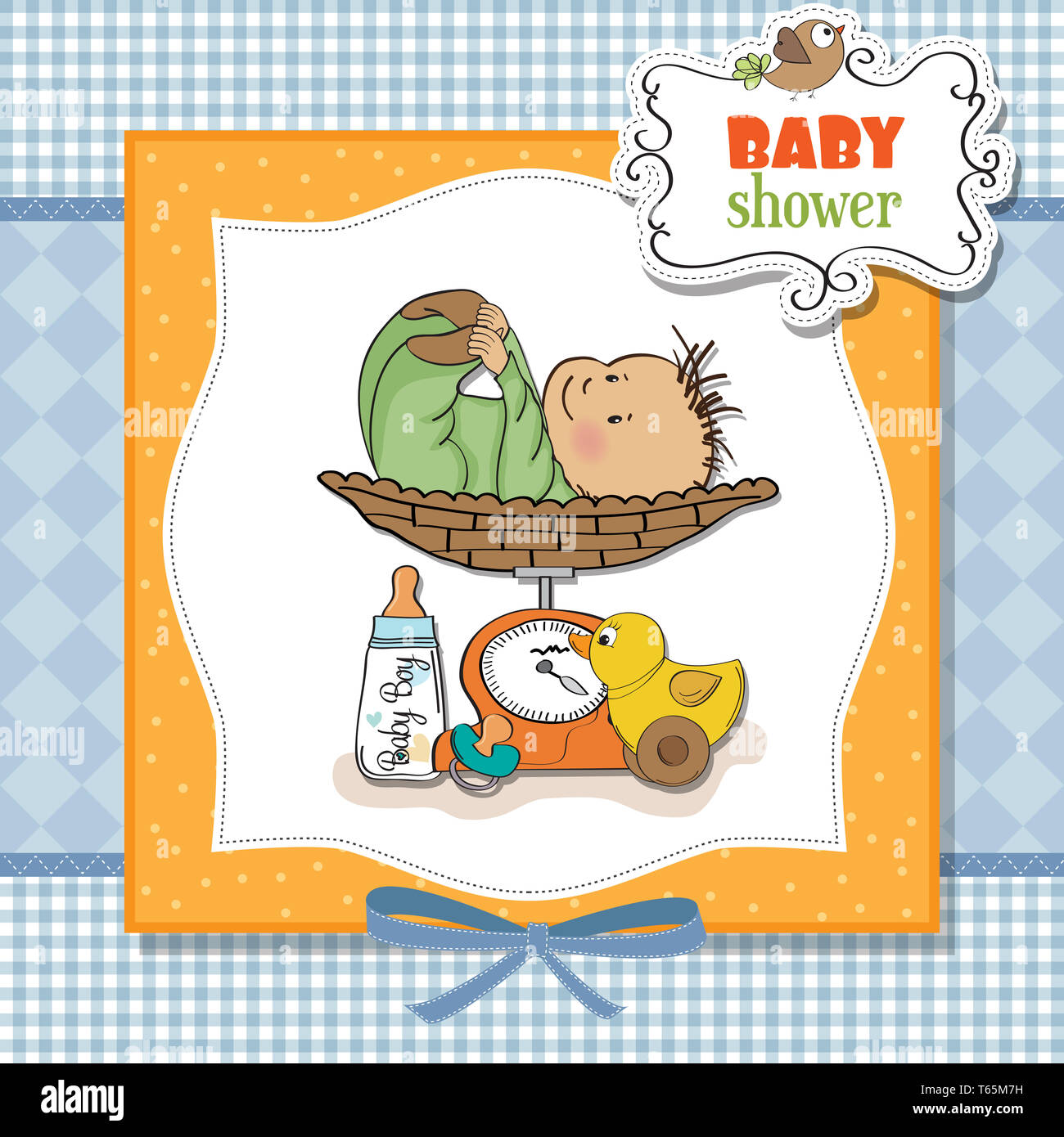 Baby boy on weight scale hi-res stock photography and images - Alamy