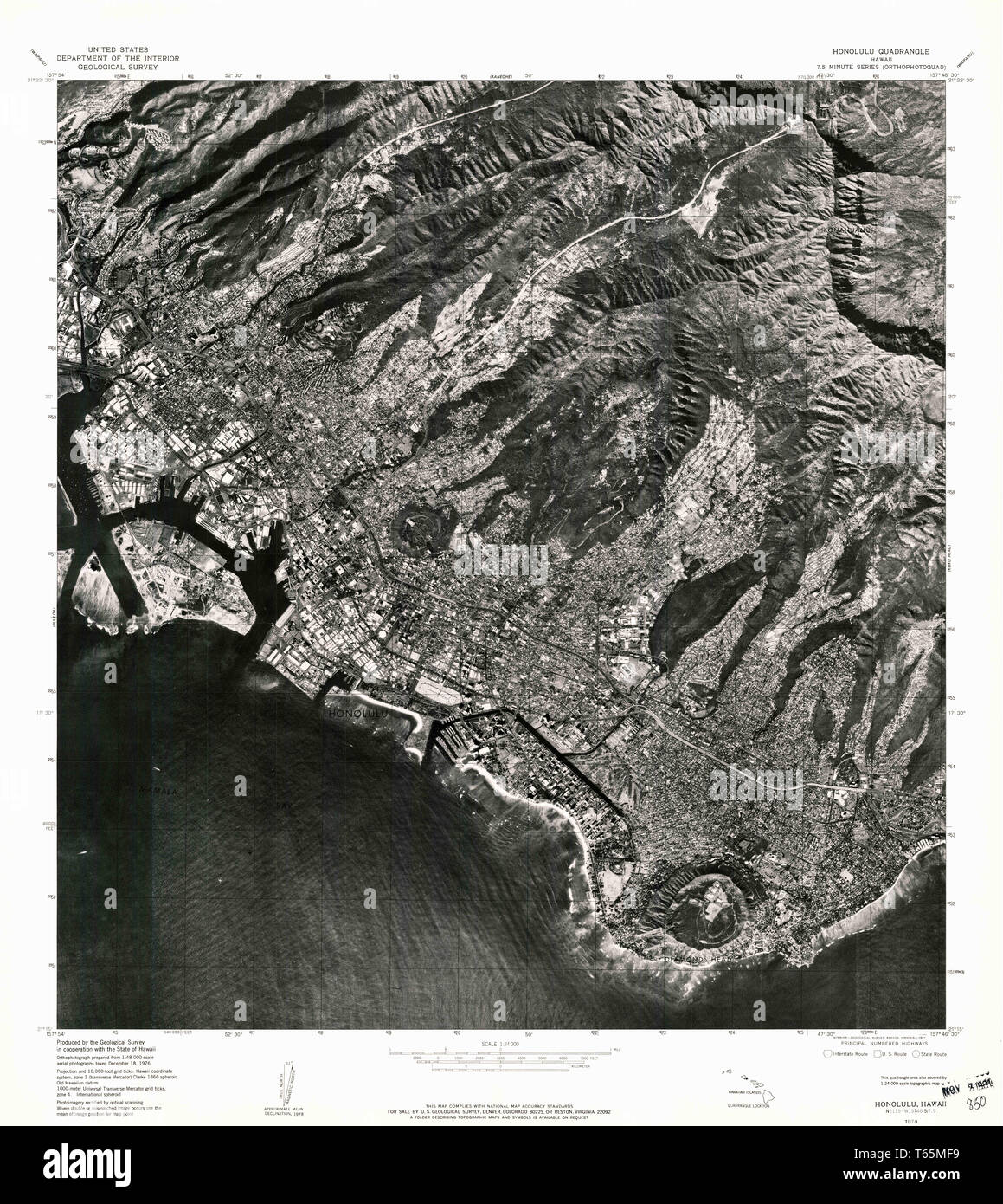 Historical map honolulu hawaii hi-res stock photography and images - Alamy
