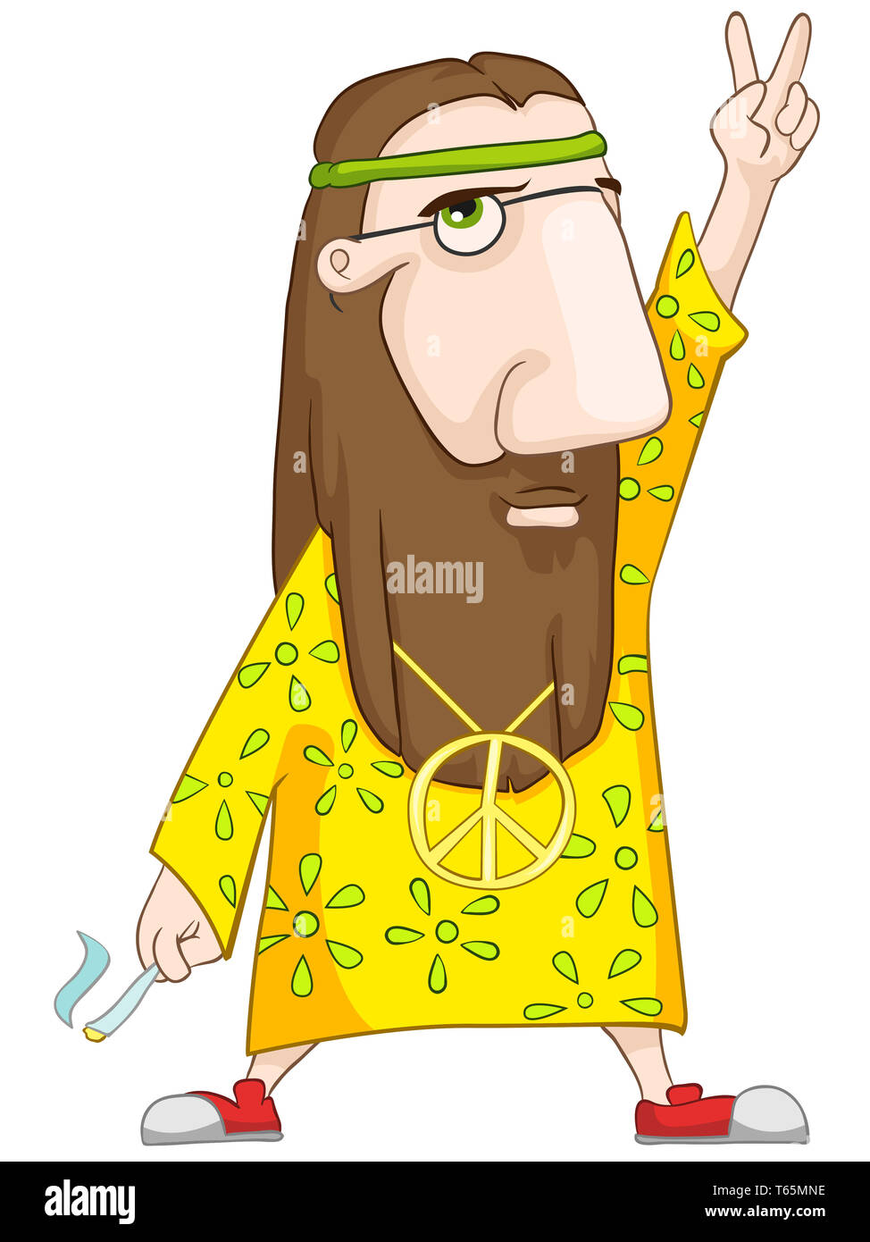 Hippie man character hi-res stock photography and images - Alamy