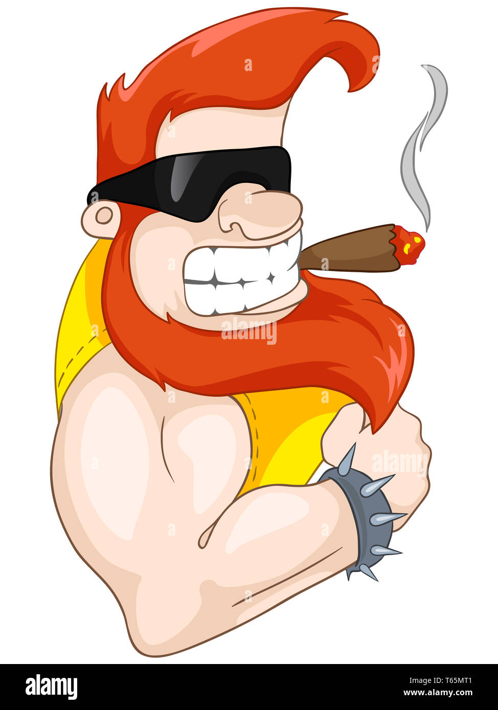 Comic muscle man hi-res stock photography and images - Alamy