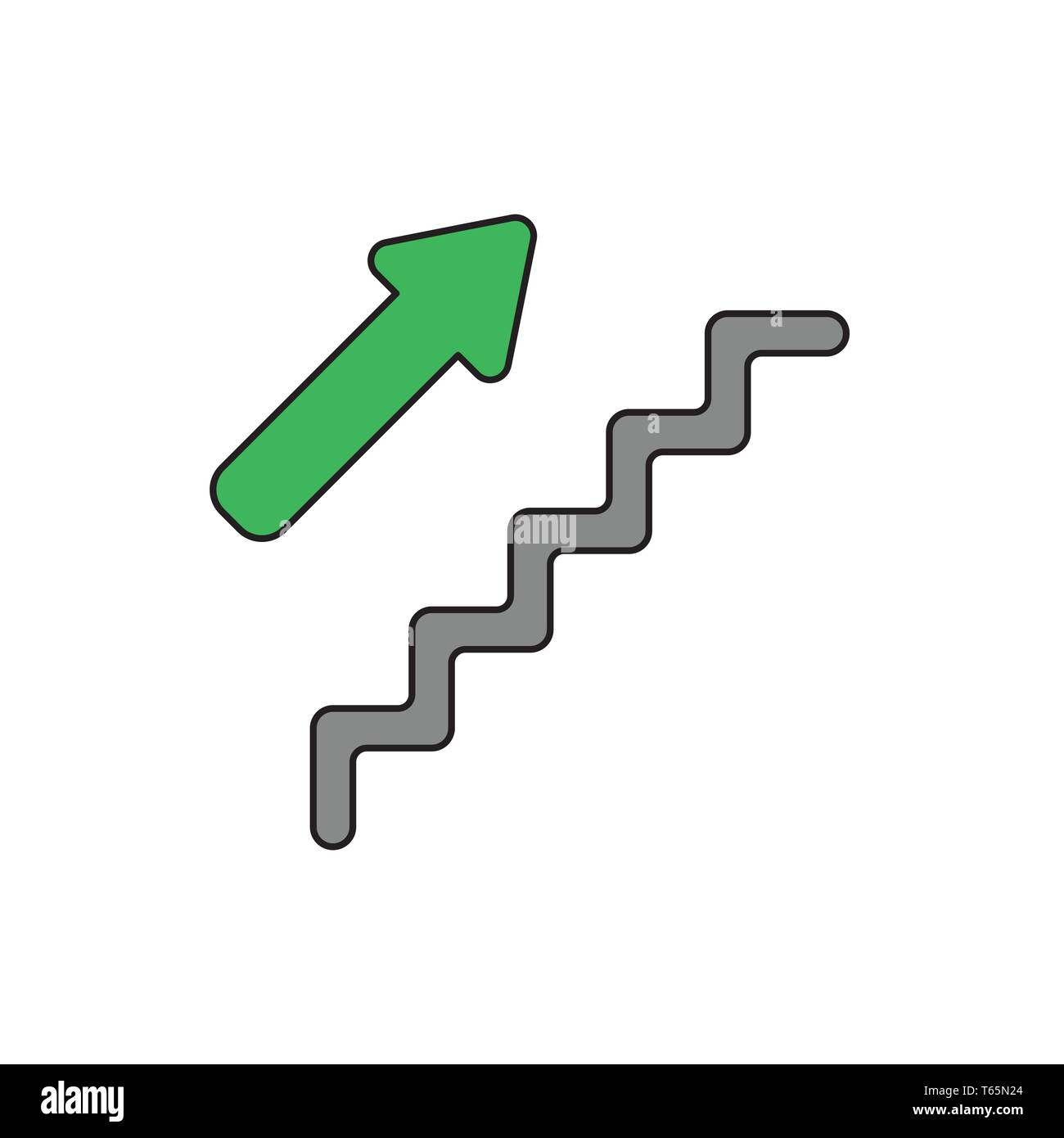 Staircase pointing up arrow Stock Vector Images - Alamy