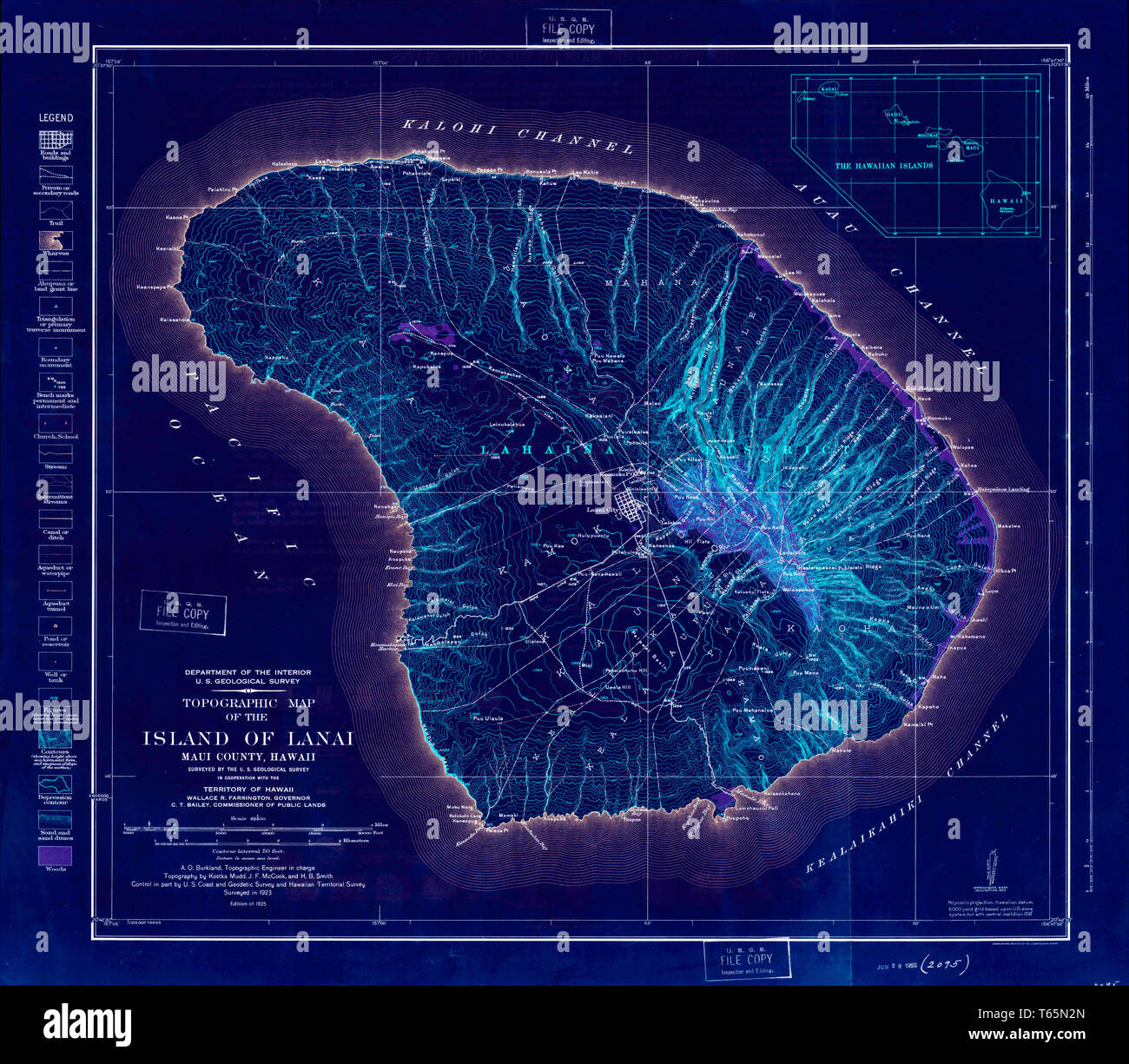 Lanai map hi-res stock photography and images - Alamy