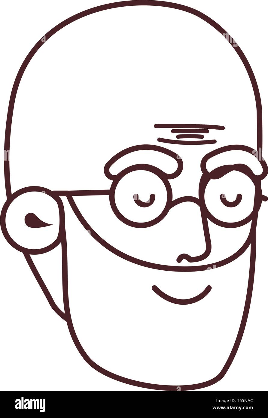 head of grandfather avatar character Stock Vector Image & Art - Alamy