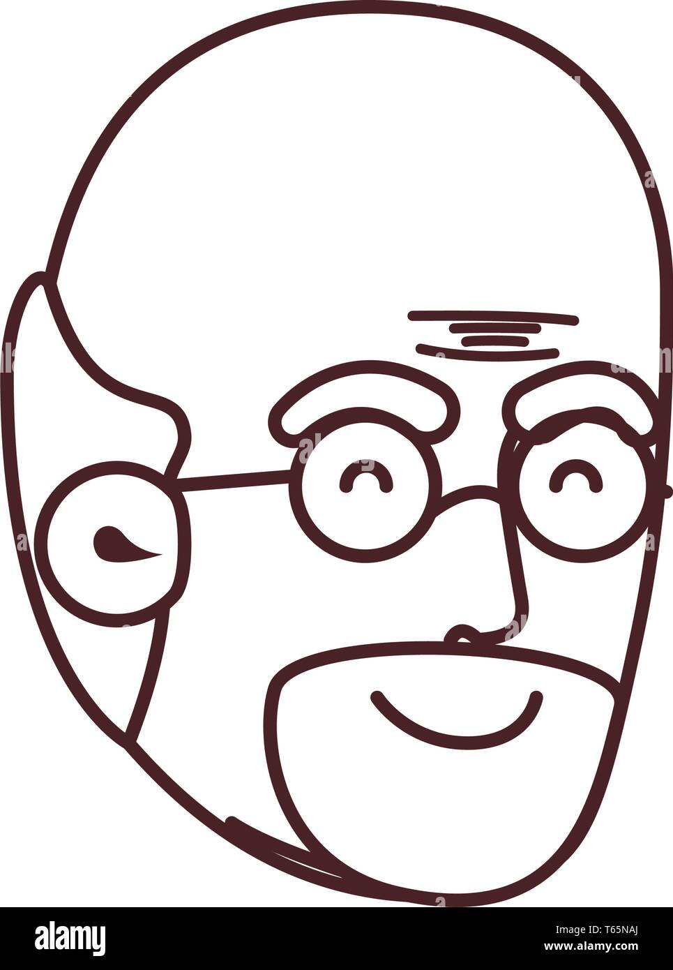 head of grandfather avatar character Stock Vector Image & Art - Alamy