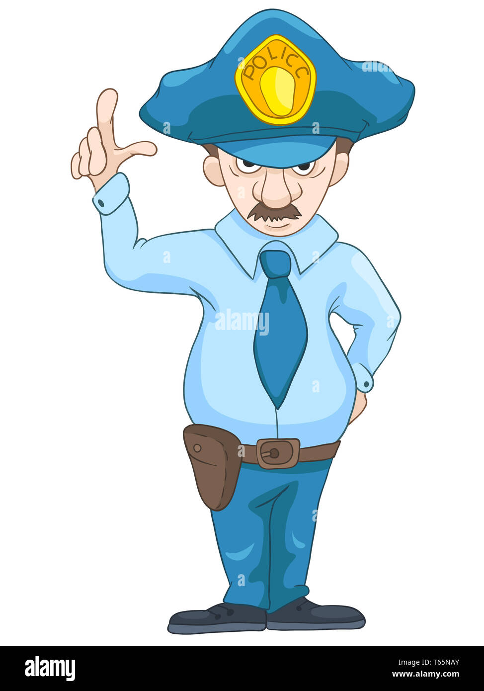 Cartoon illustration police officer idea hi-res stock photography and ...