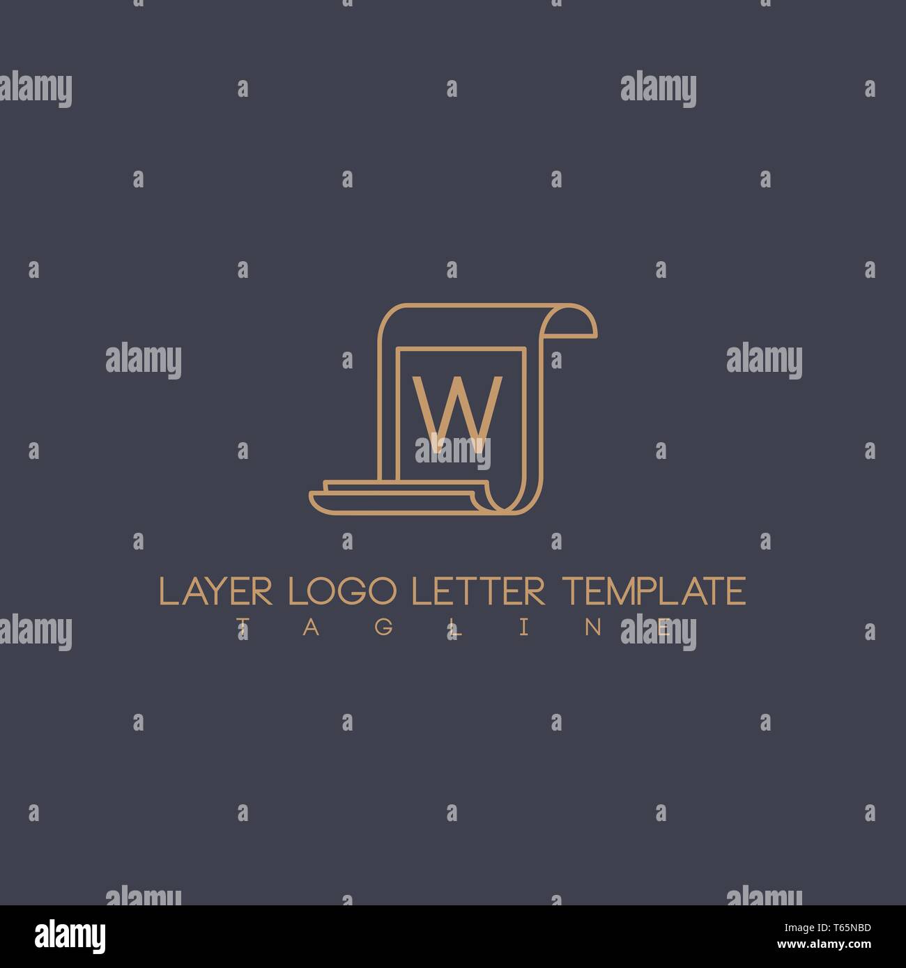 W LOGO LETTER MODERN Stock Vector Image & Art - Alamy