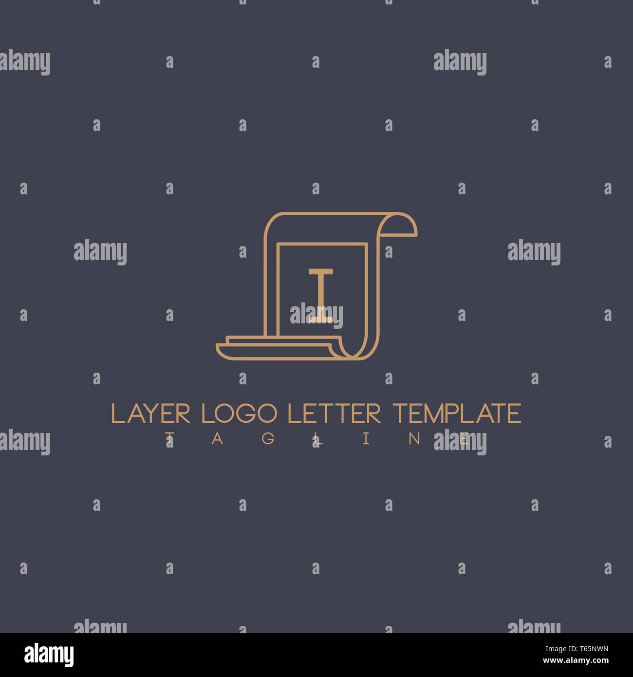 I LOGO LETTER MODERN Stock Vector Image & Art - Alamy