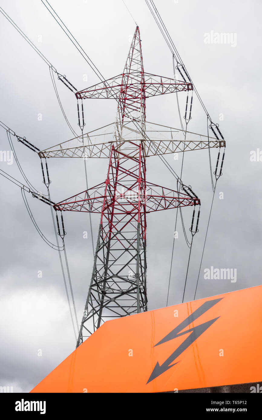 power pole symbol photo Stock Photo - Alamy