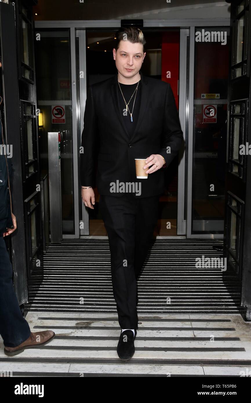 John Newman seen leaving Radio 2 after his appearance on the breakfast ...