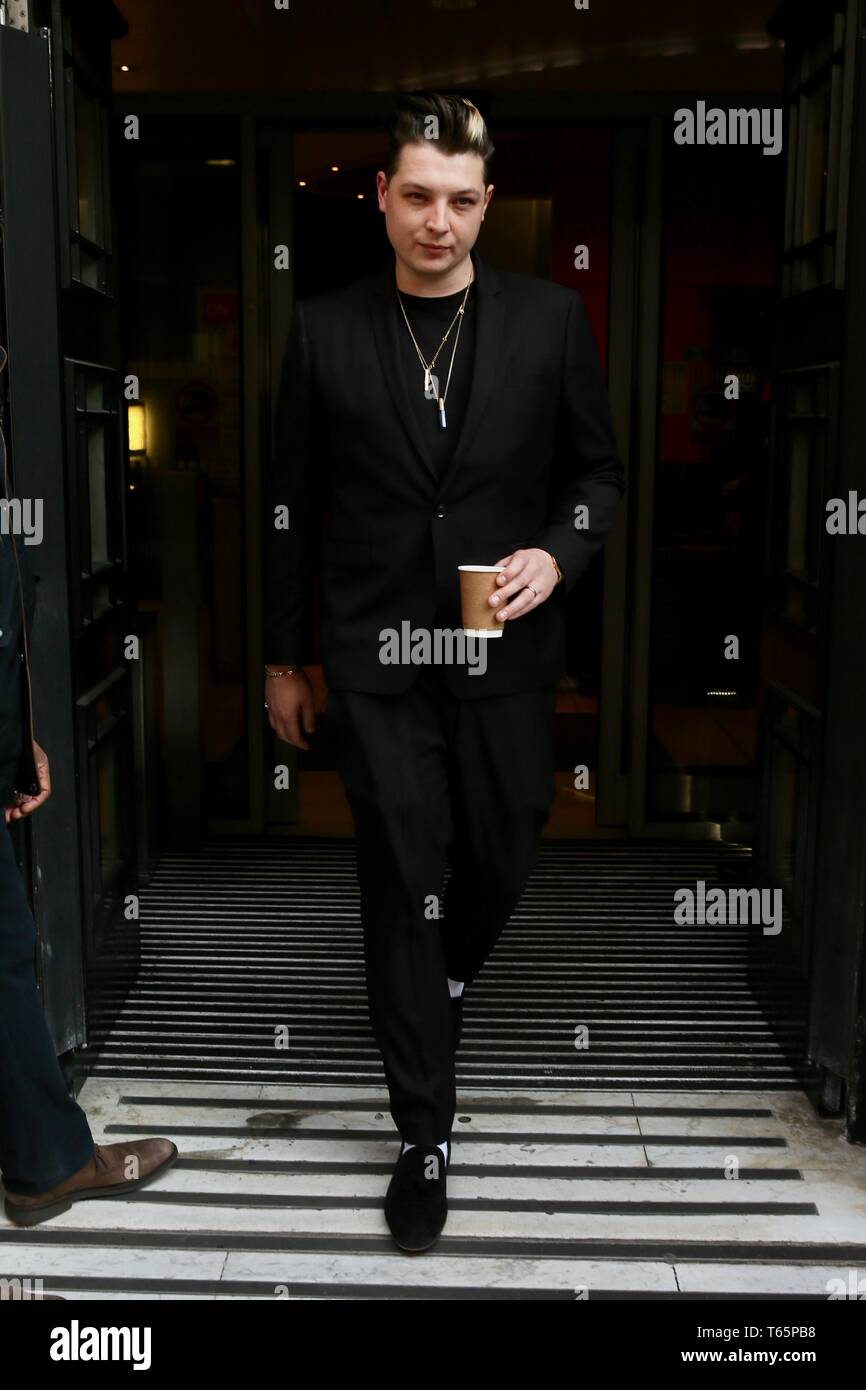 John Newman seen leaving Radio 2 after his appearance on the breakfast ...