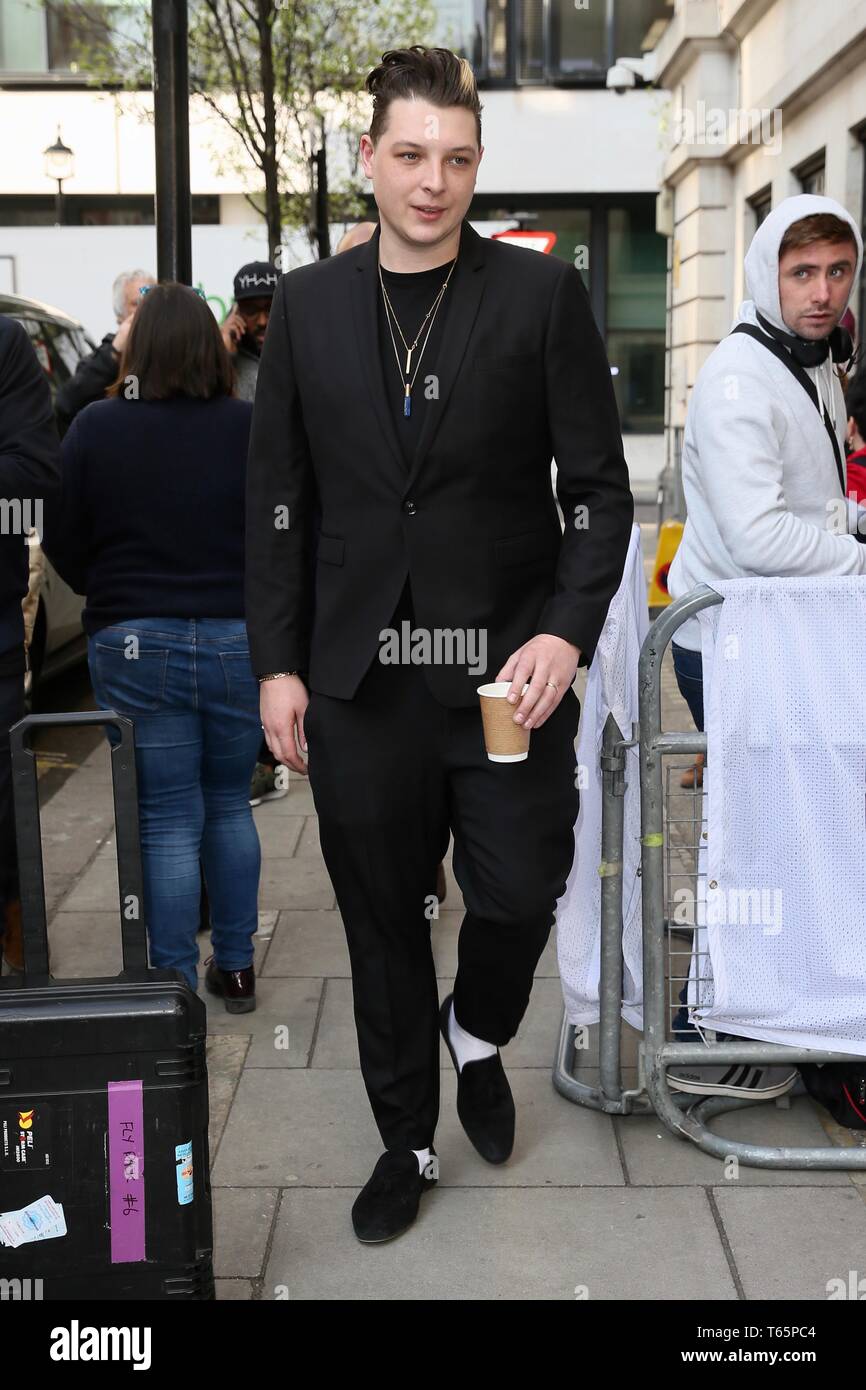 John Newman seen leaving Radio 2 after his appearance on the breakfast ...