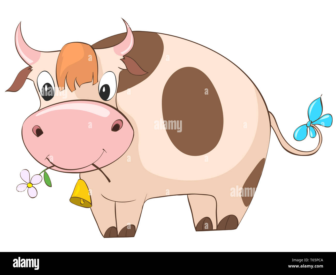 Cartoon Character Cow Stock Photo - Alamy