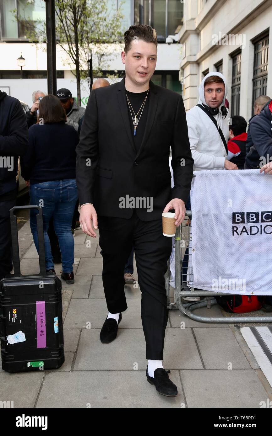John Newman seen leaving Radio 2 after his appearance on the breakfast ...