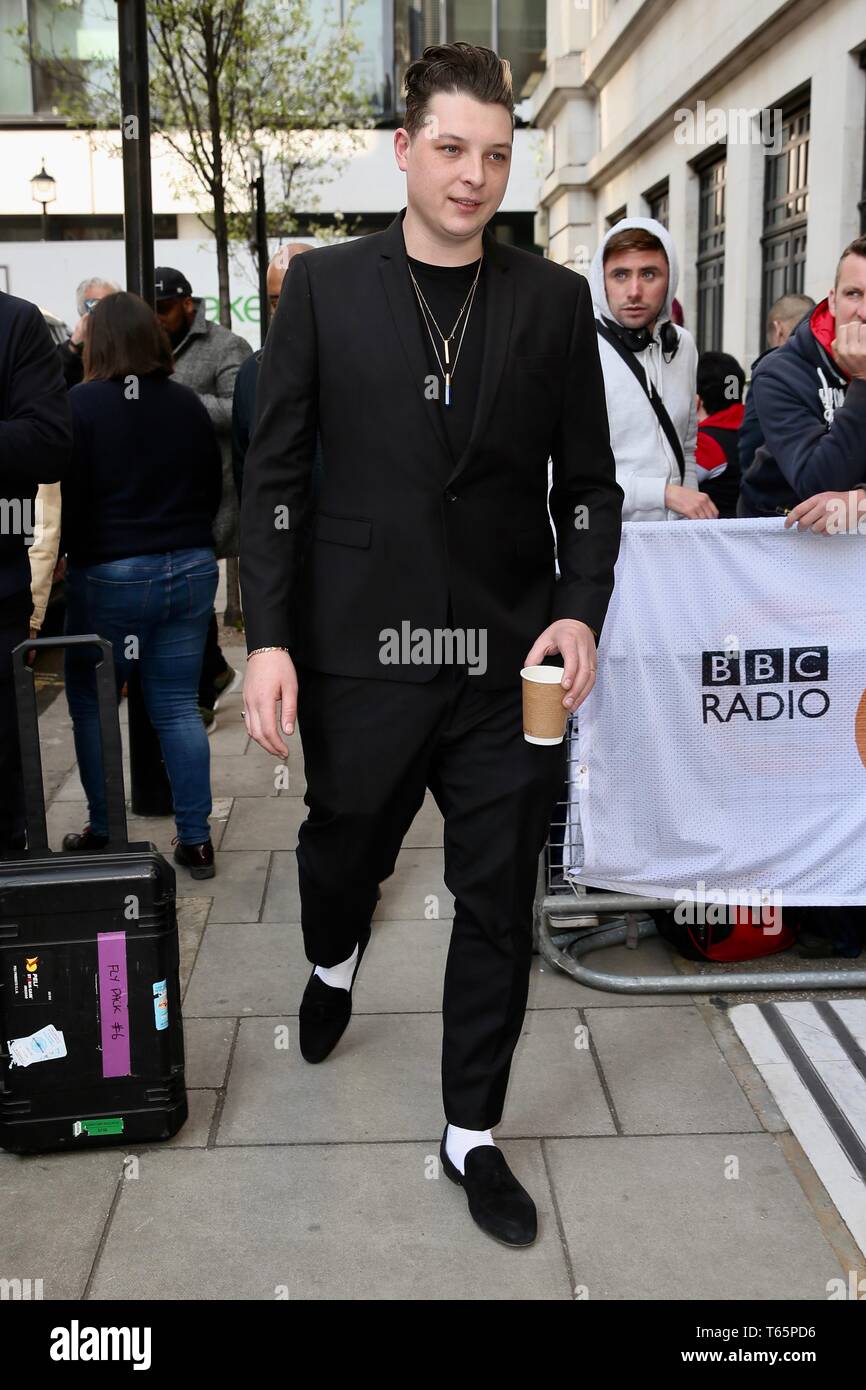 John Newman seen leaving Radio 2 after his appearance on the breakfast ...