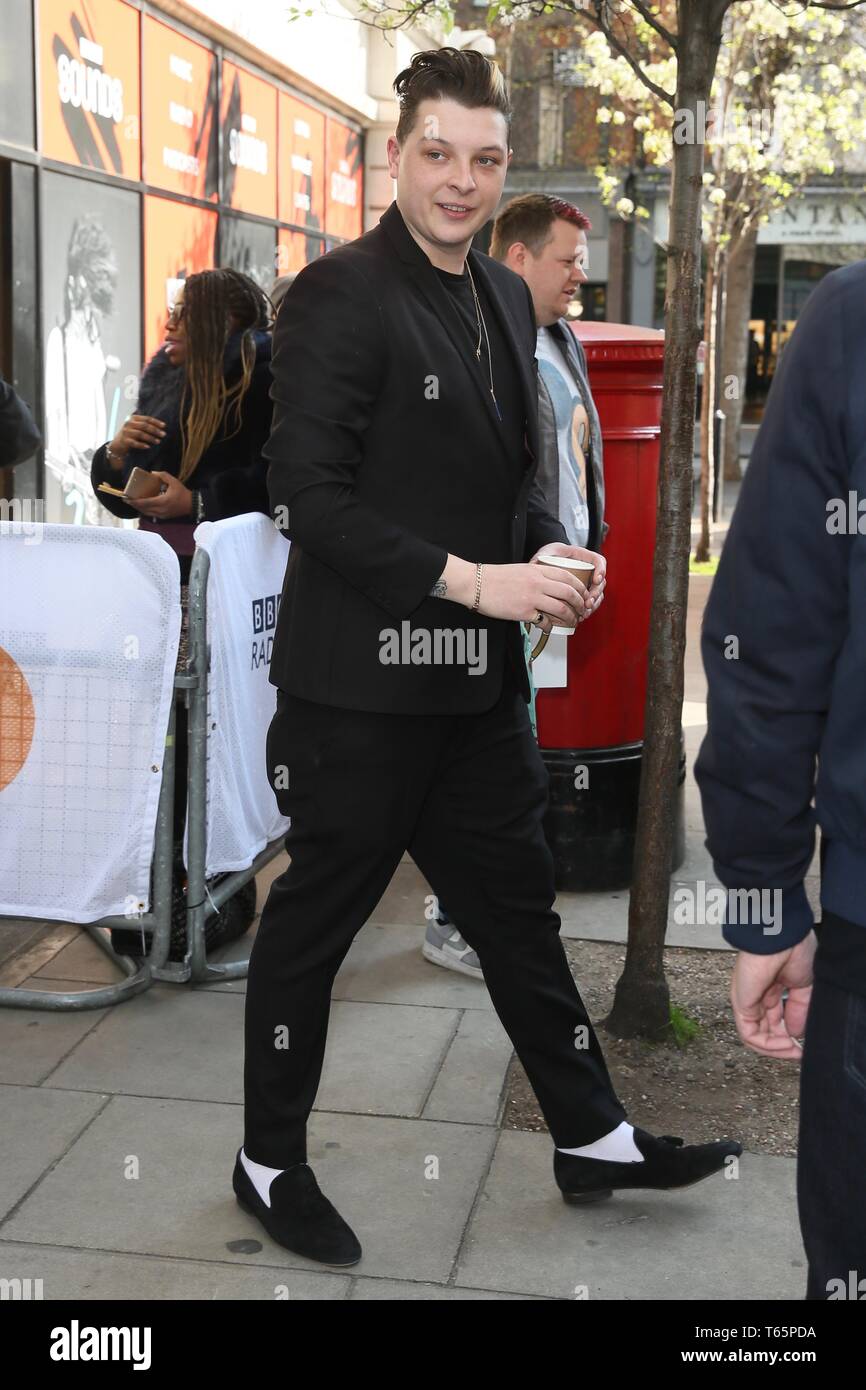 John Newman seen leaving Radio 2 after his appearance on the breakfast ...