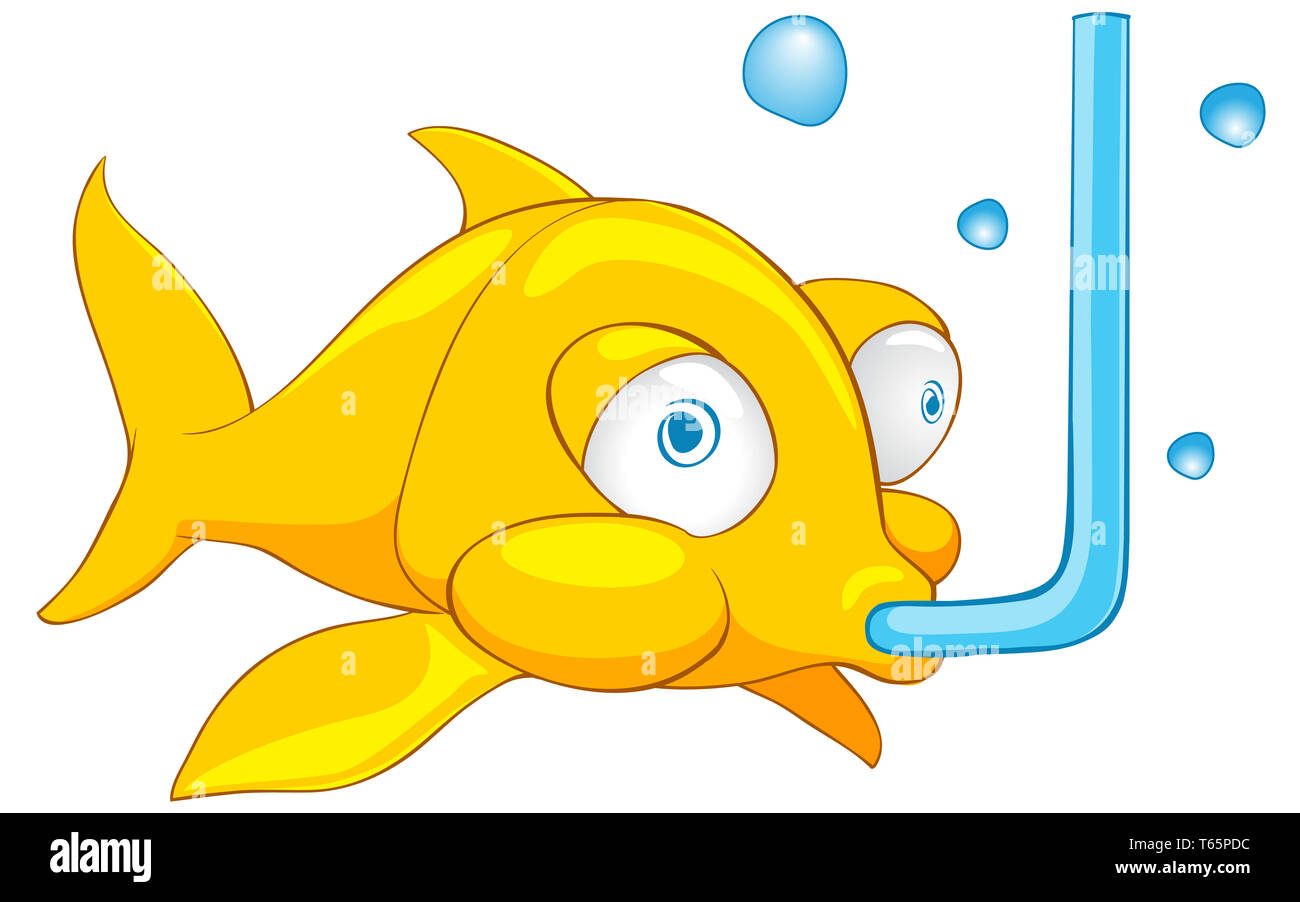 Cartoon Character Fish Stock Photo - Alamy