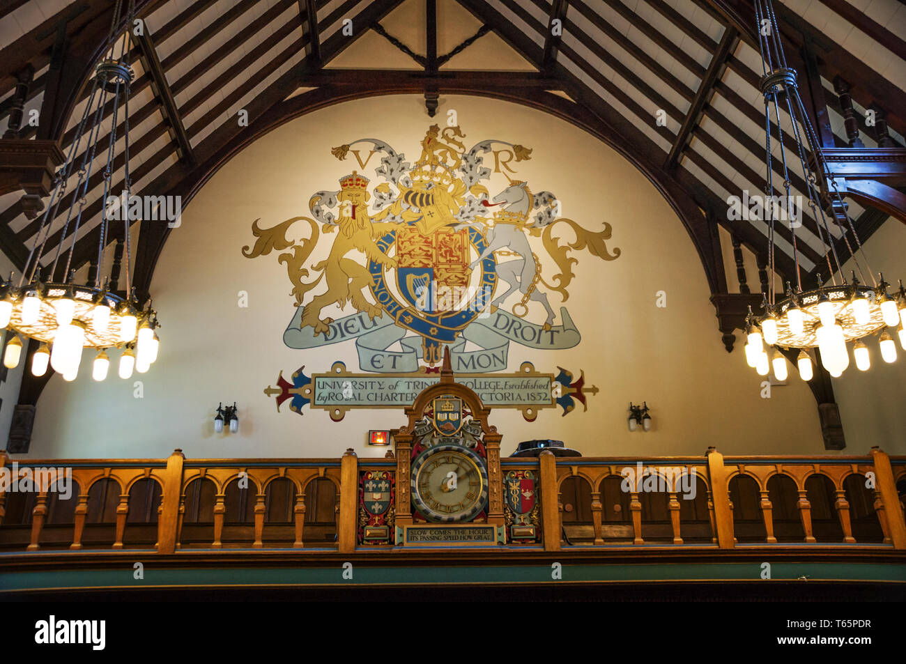 Toronto, Canada - 20 10 2018: Part of decoration of the Strachan Hall ...