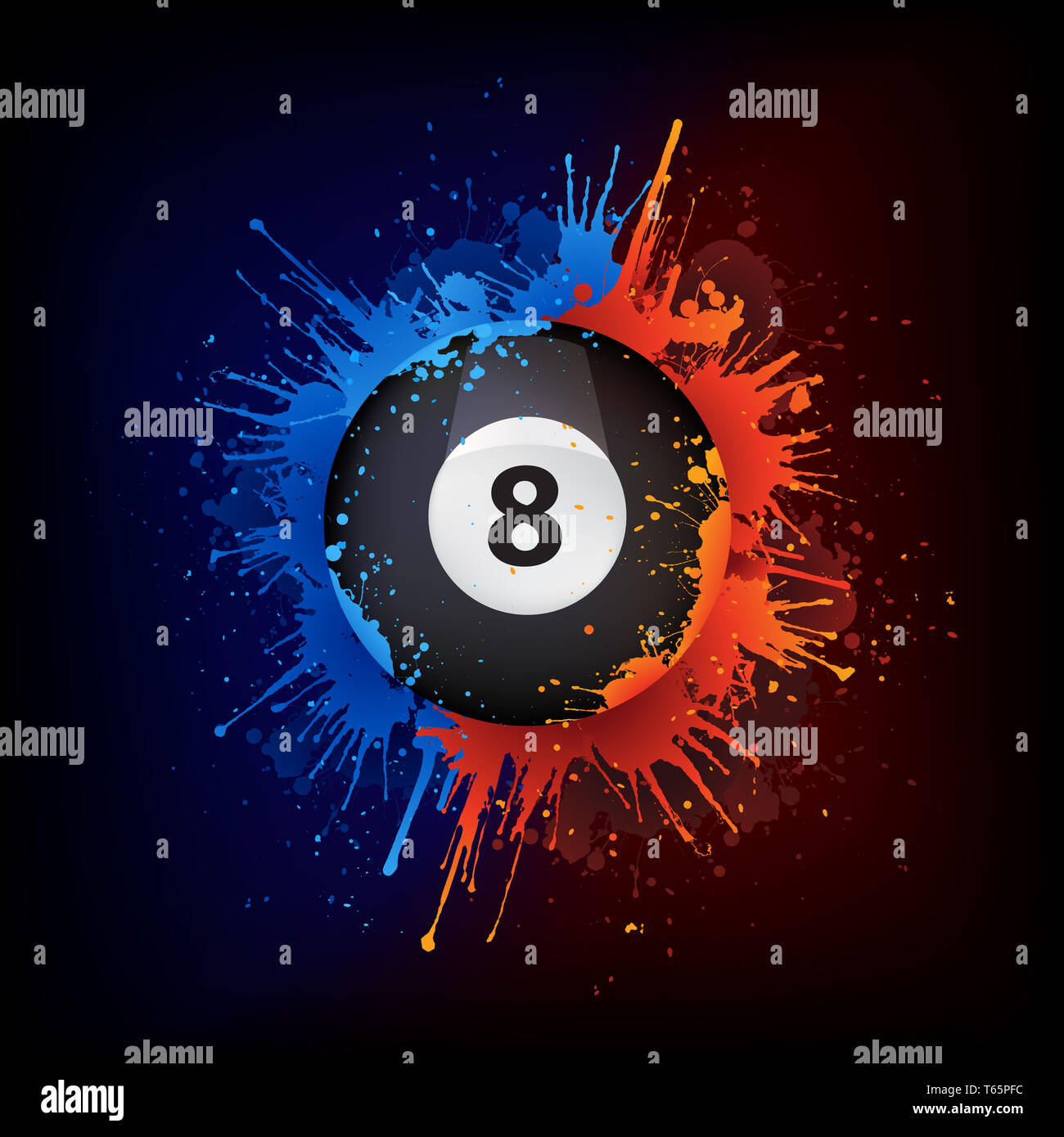 Flaming billiards ball hi-res stock photography and images - Alamy