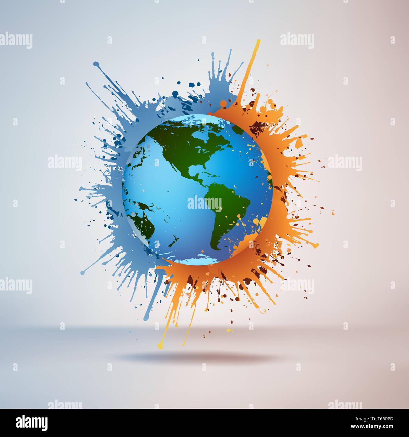 Globe in Paint Stock Photo - Alamy