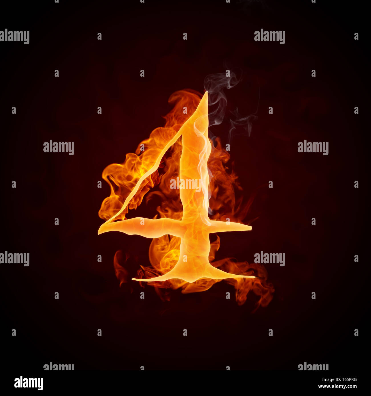 Fire Letters A-Z Stock Photo - Alamy