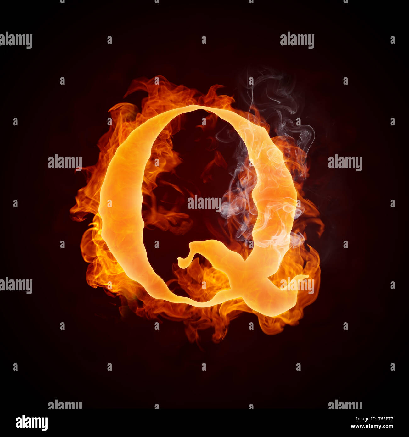 Fire Letters A-Z Stock Photo - Alamy