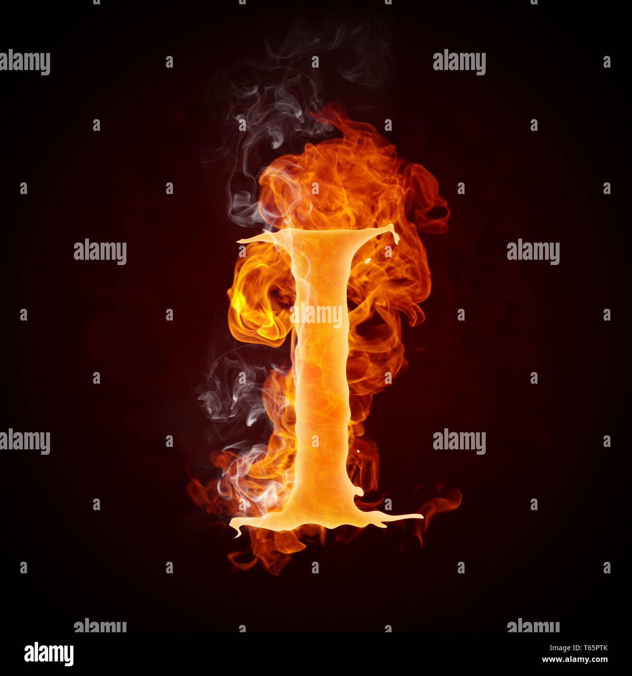 Fire Letters A-Z Stock Photo - Alamy