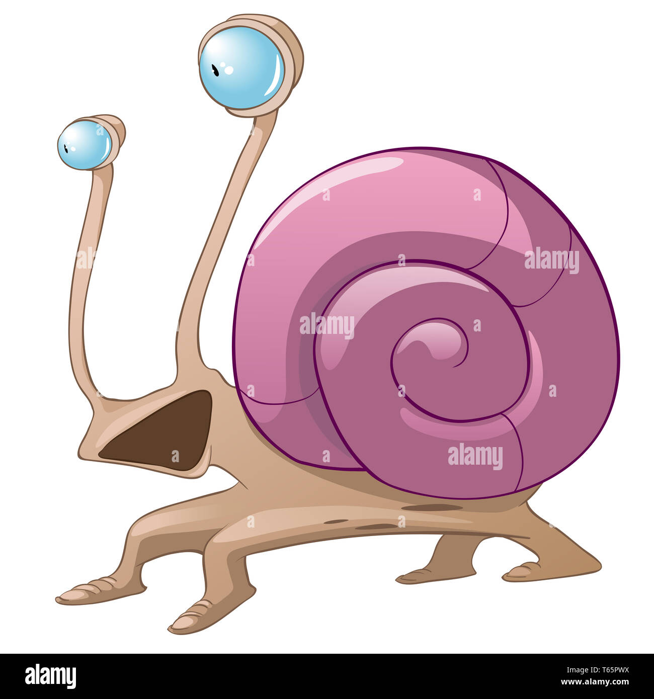 Snail character hi-res stock photography and images - Alamy