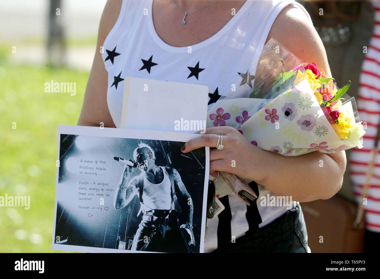 The funeral of The Prodigy vocalist Keith Flint at St. Mary’s Church in ...