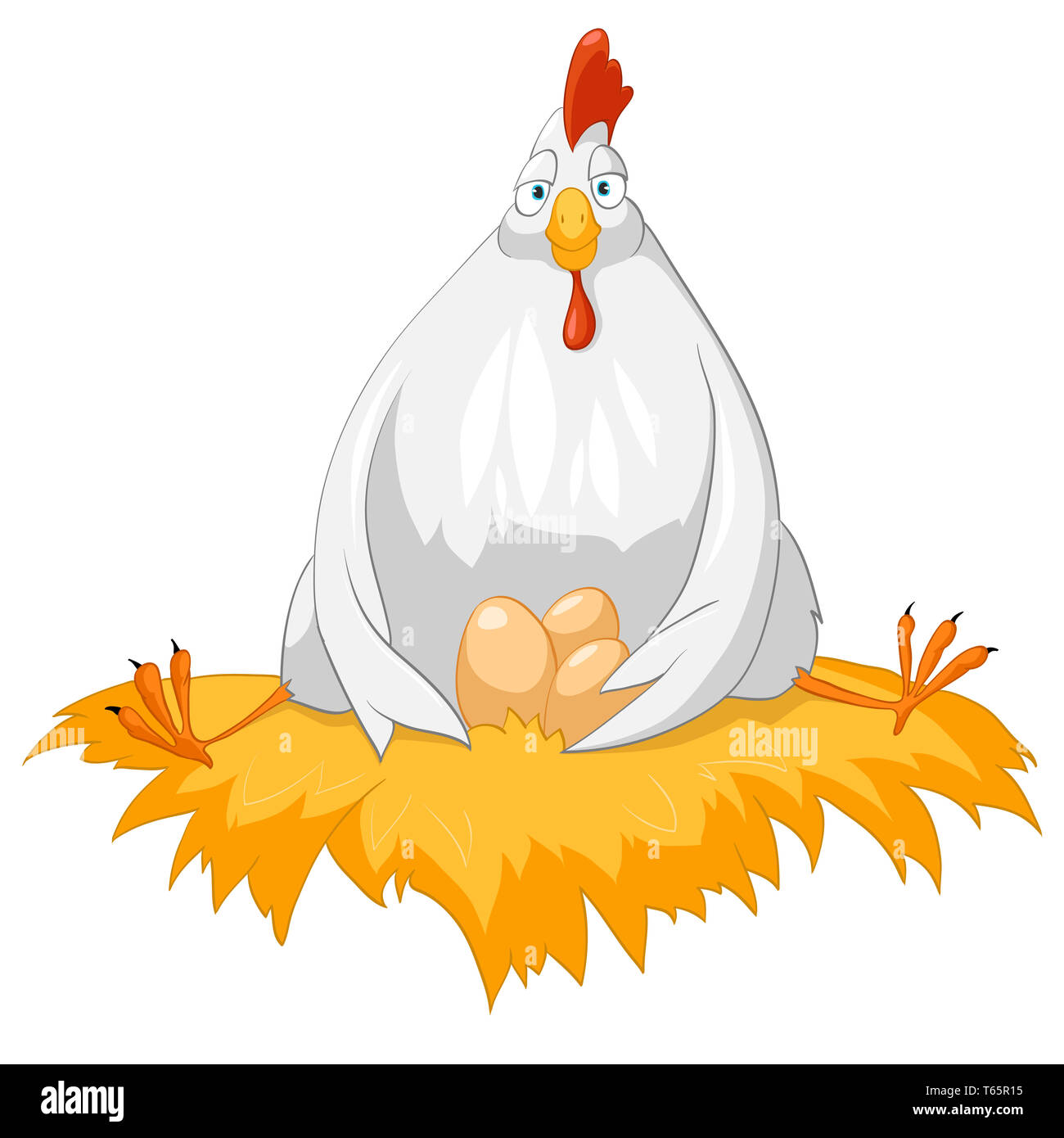 Cartoon Character Chicken Stock Photo - Alamy