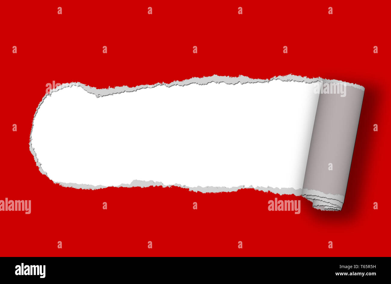 ripped paper - red ripped paper with place for your text or image Stock ...