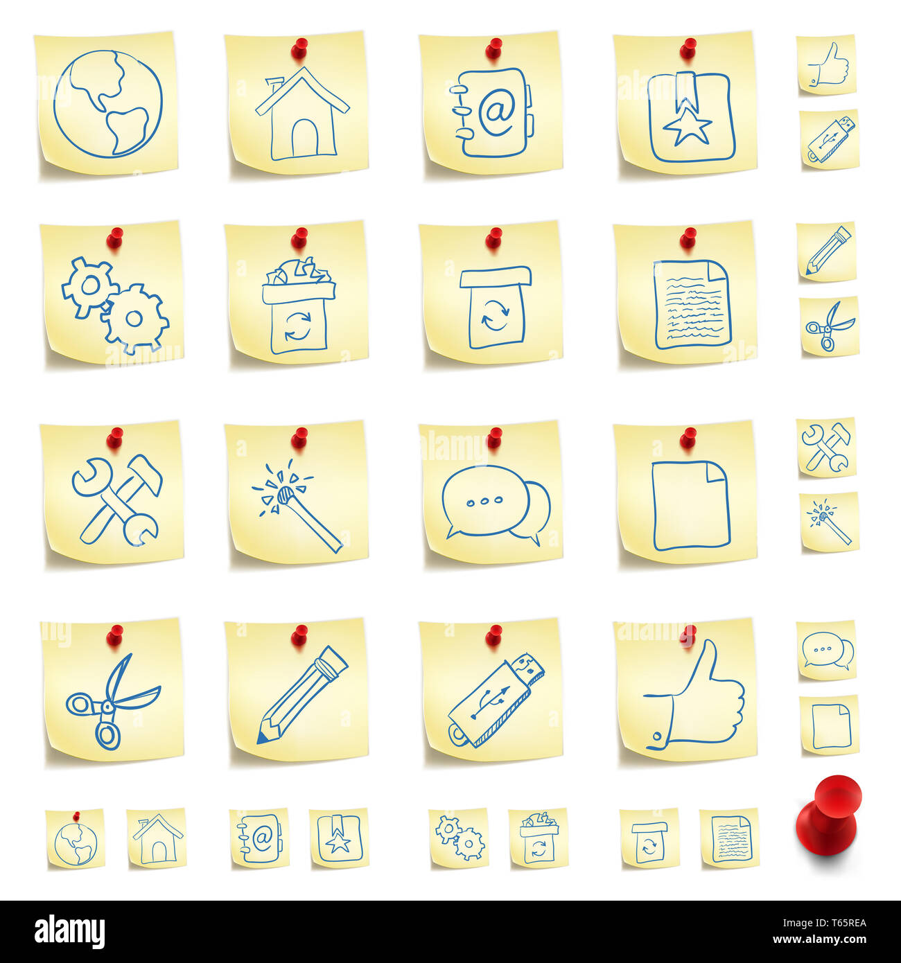 Sticker Icon Set Stock Photo - Alamy