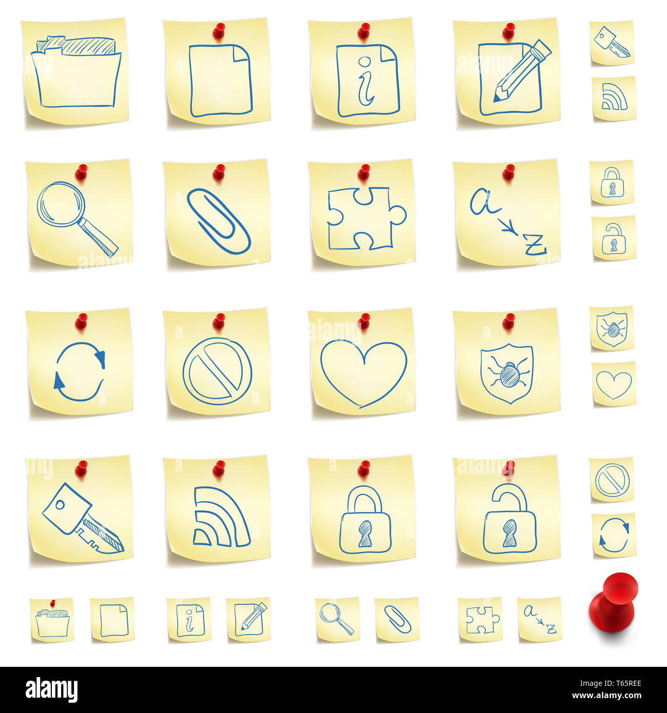 Sticker Icon Set Stock Photo - Alamy