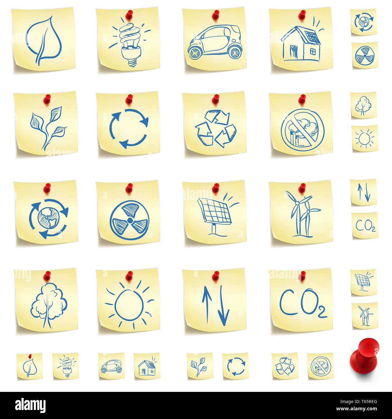 Eco Sticker Icon Set Stock Photo - Alamy