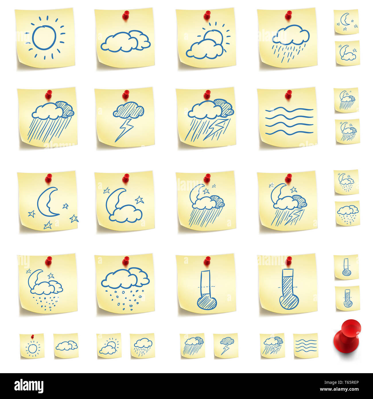 Sticker Icon Set Stock Photo - Alamy