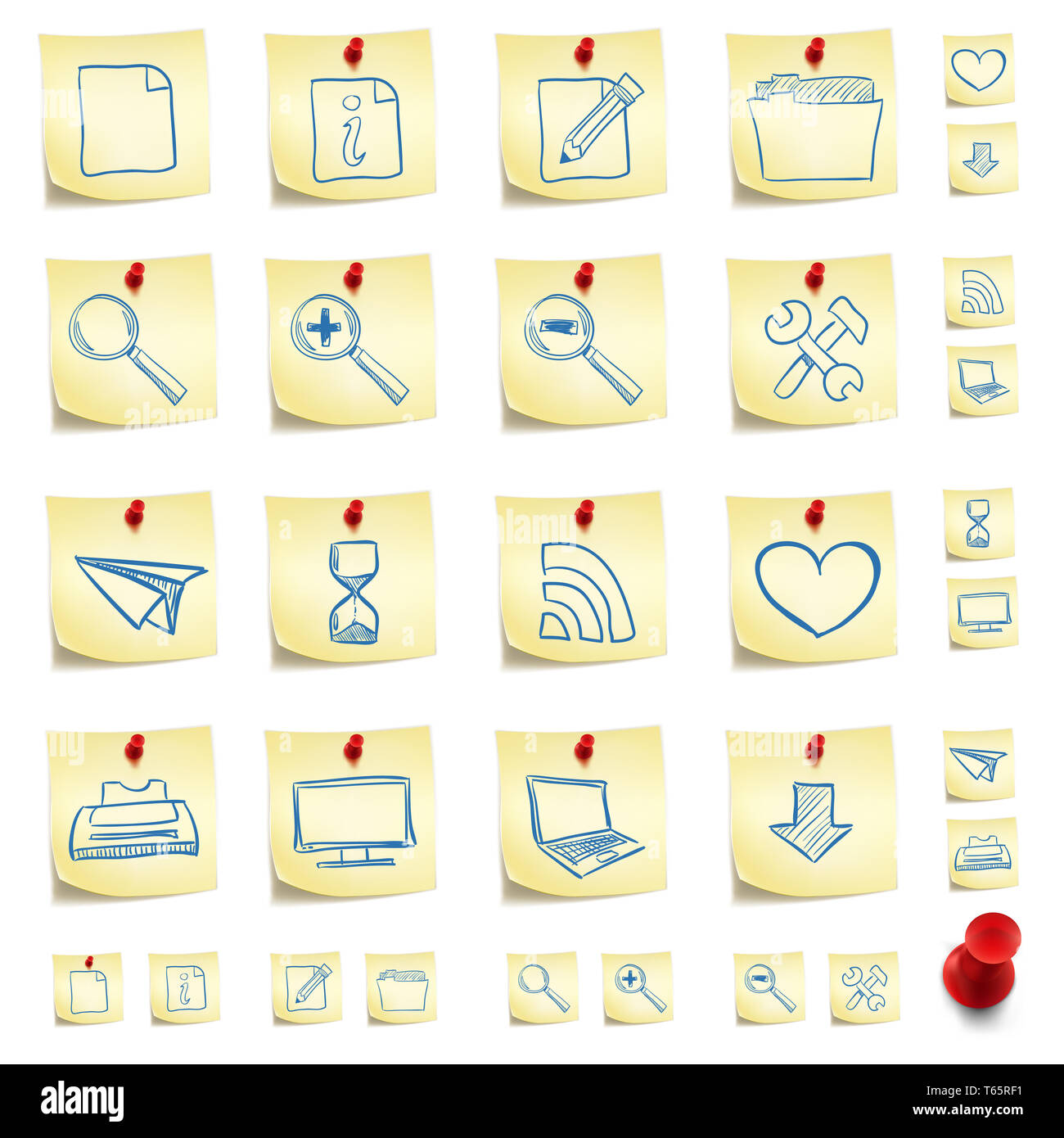 Sticker Icon Set Stock Photo - Alamy