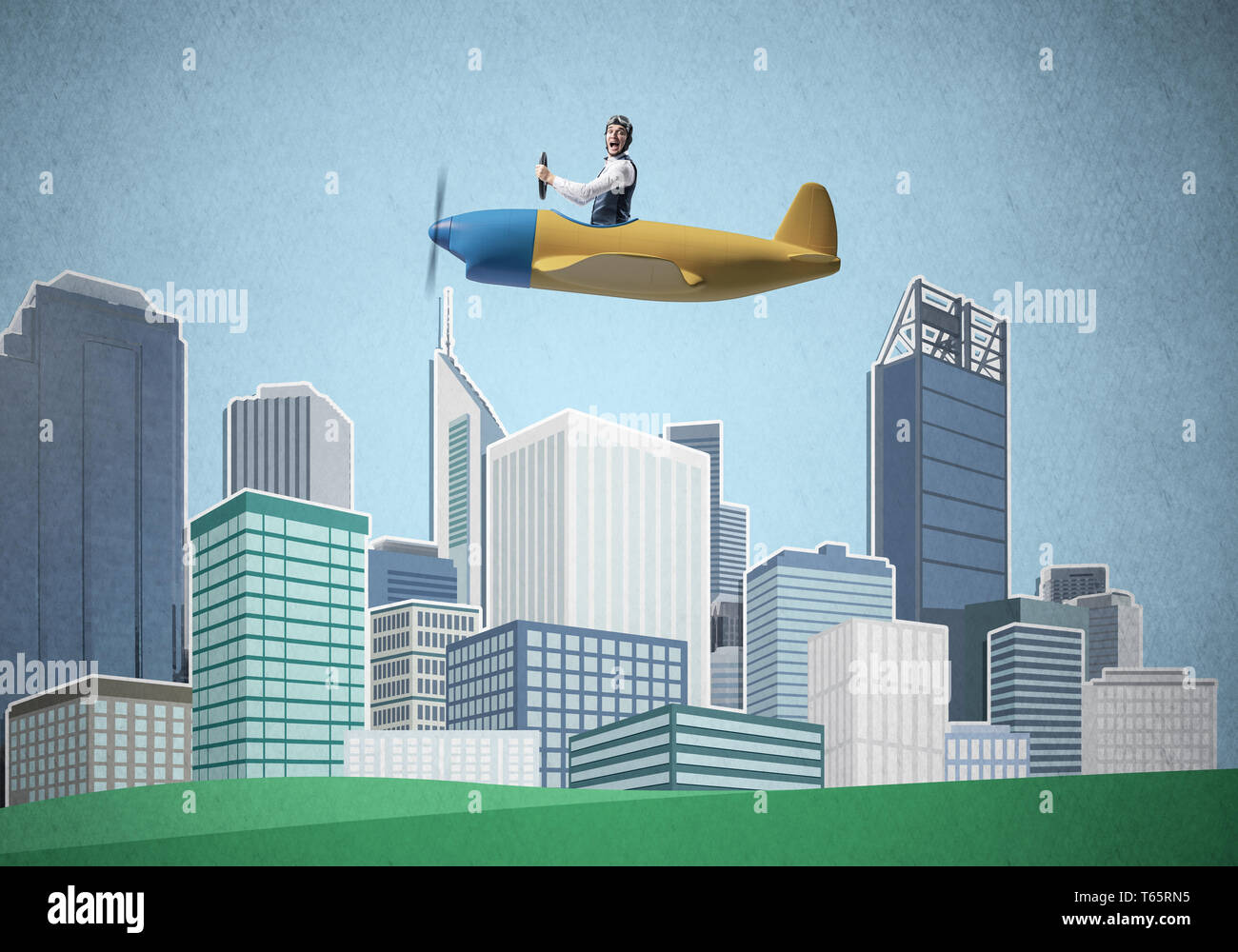 Small propeller plane man hi-res stock photography and images - Alamy