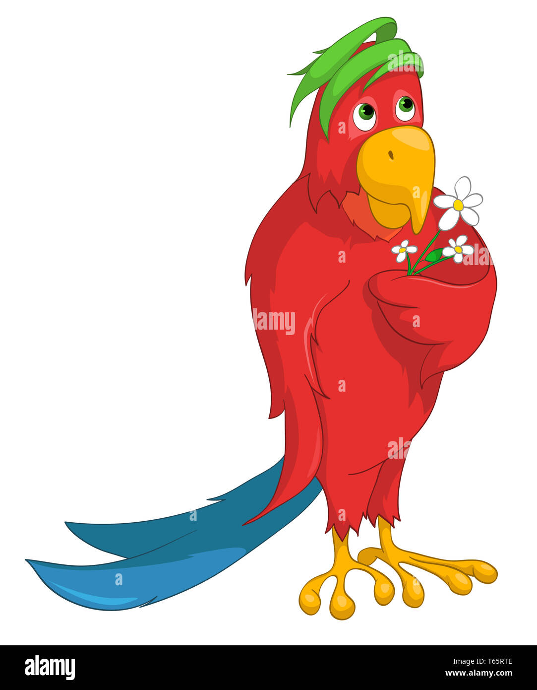 Cartoon Character Parrot Stock Photo - Alamy