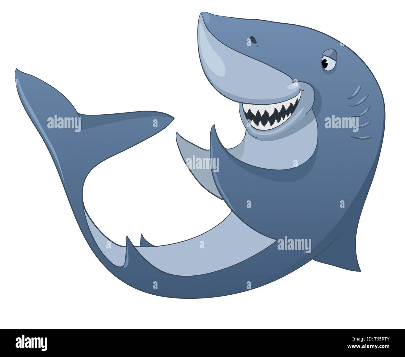 Cartoon Friendly Shark