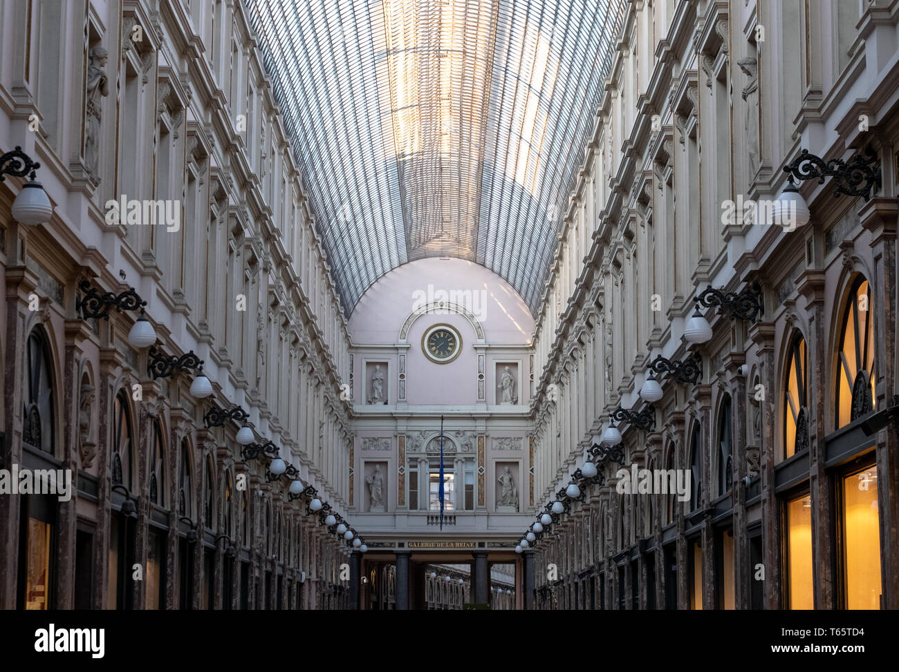 Galeries Royales Saint Hubert. Ornate nineteenth century shopping ...