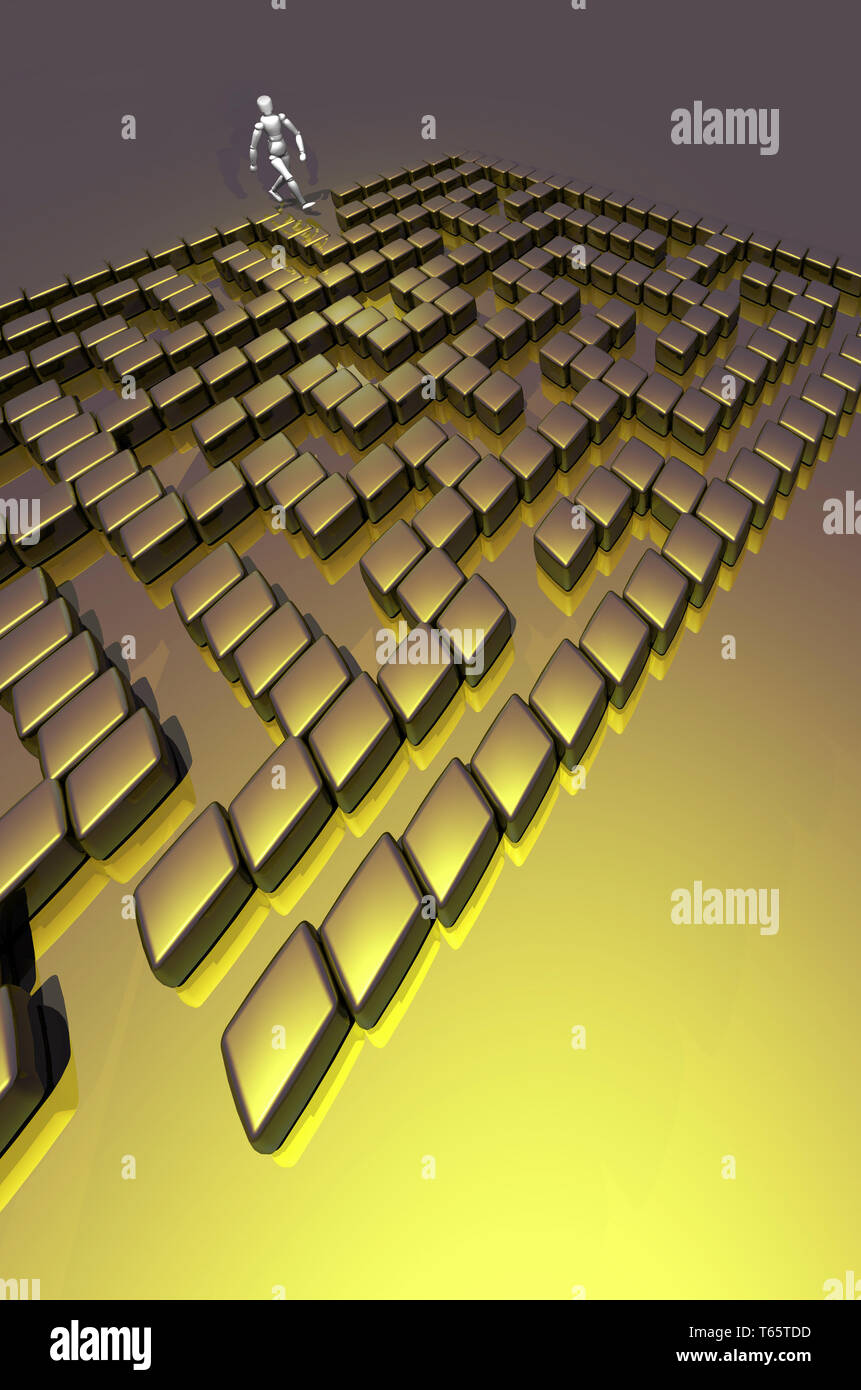 3d maze background hi-res stock photography and images - Alamy