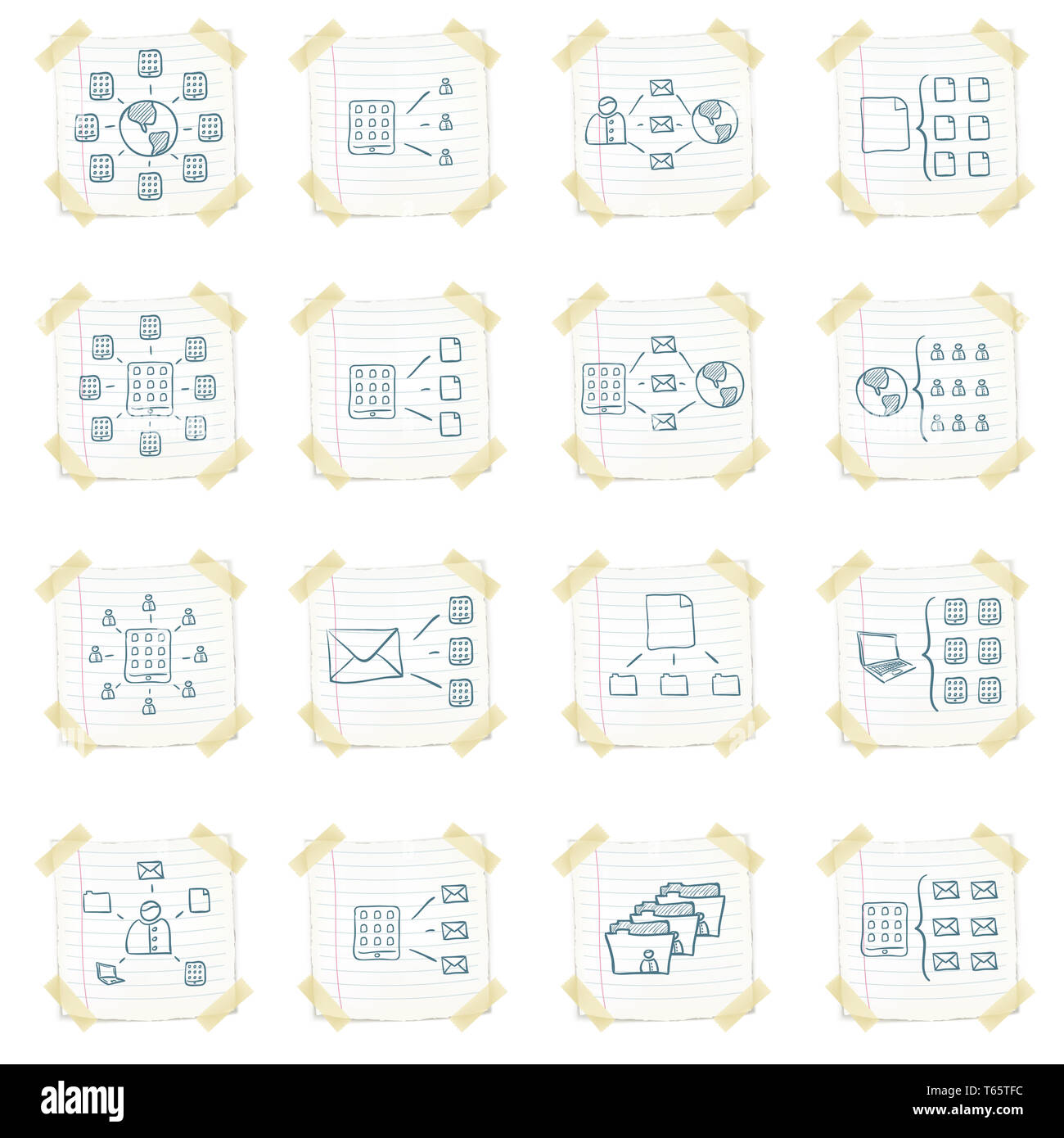 Sticker Icon Set Stock Photo - Alamy