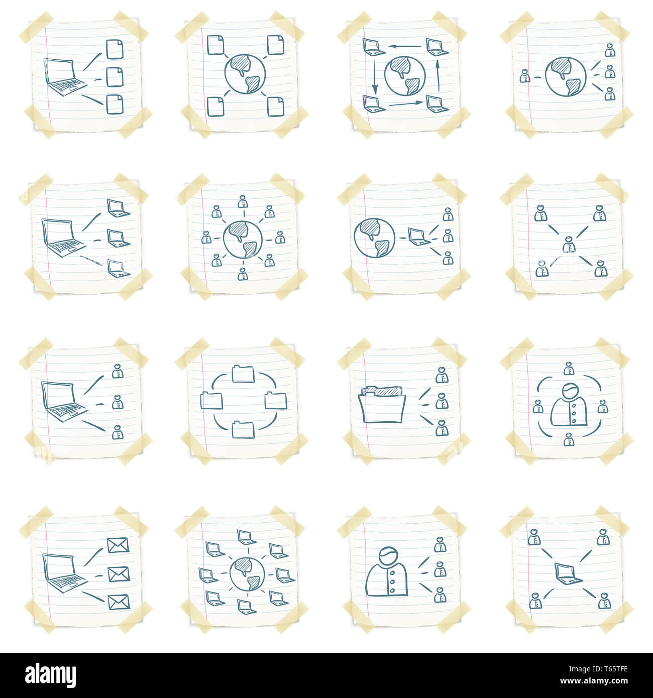 Sticker Icon Set Stock Photo - Alamy