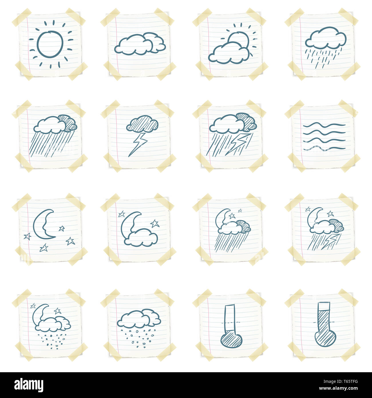 Sticker Icon Set Stock Photo - Alamy